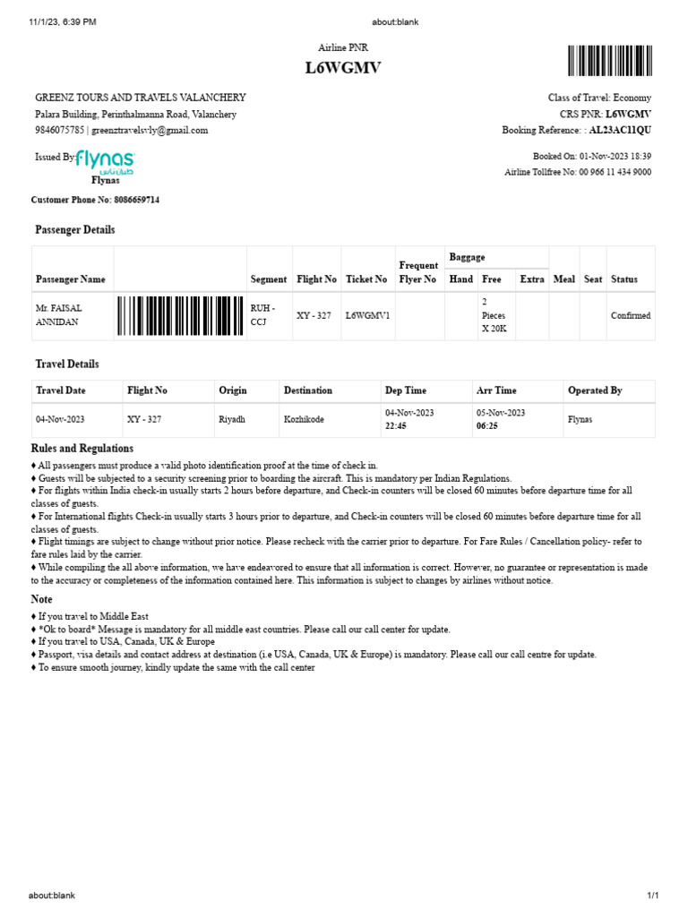 FAISAL ANNIDAN ruh ccj -04 NOV | PDF | Transport | Aviation