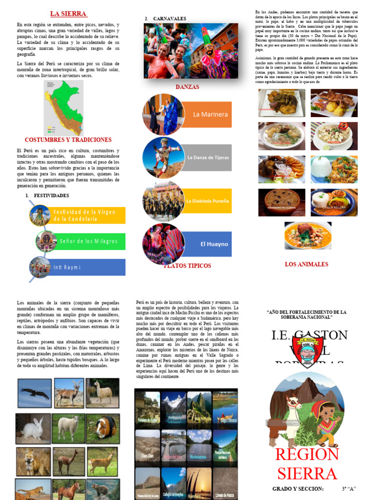 Triptico de La Sierra | PDF | Patata | Perú