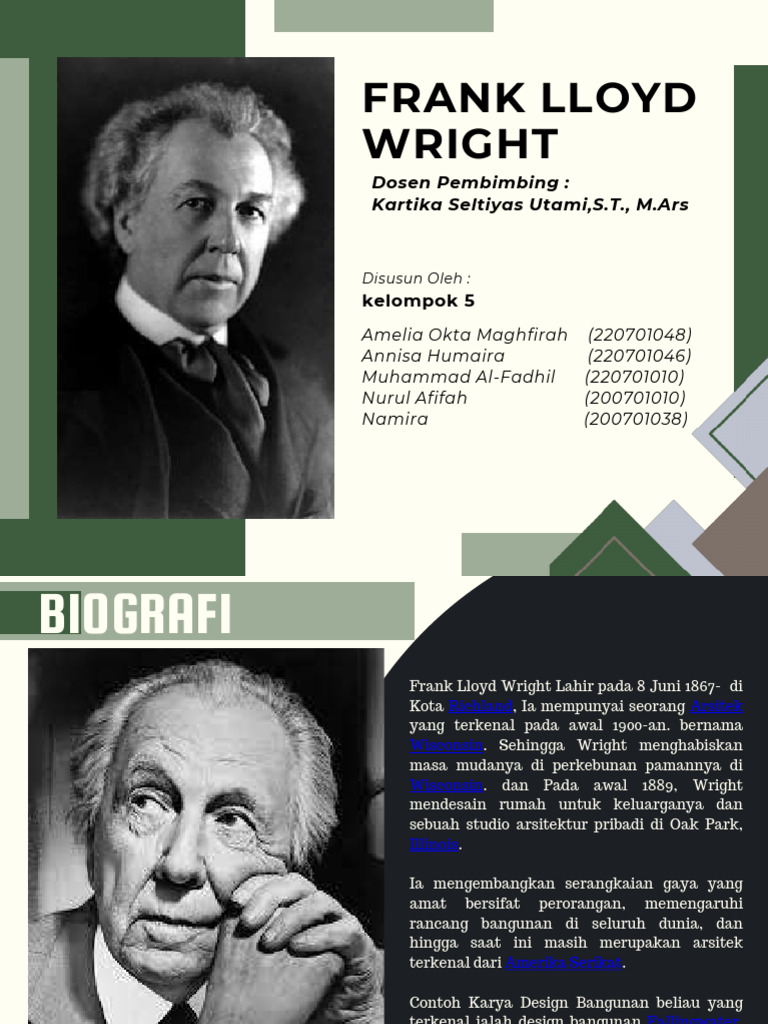 Kelompok 5 - Frank Lloyd Wright | PDF