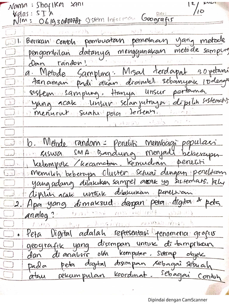 Shofika Sani Azzahrah - 5ia - Sistem Informasi Geografis | PDF