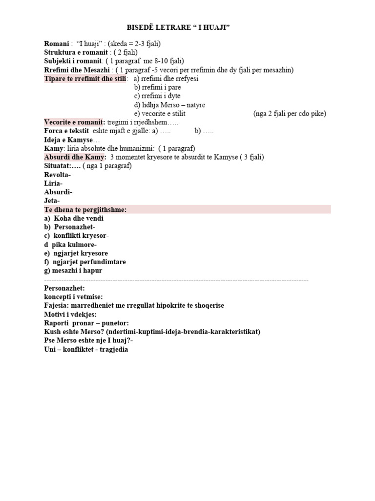 BISEDE LETRARE - I Huaji | PDF