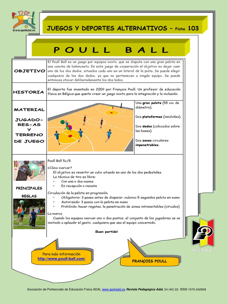 Fichas JDA 103 Poull Ball | PDF | Pelota | Deportes