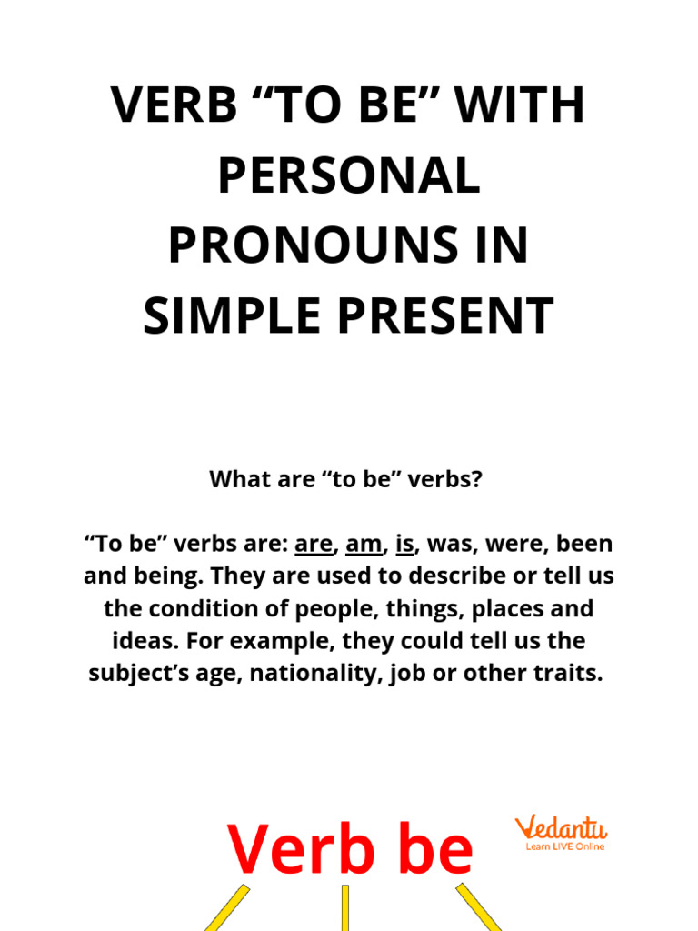 English Lesson - Personal Pronouns . Verb to Be | PDF