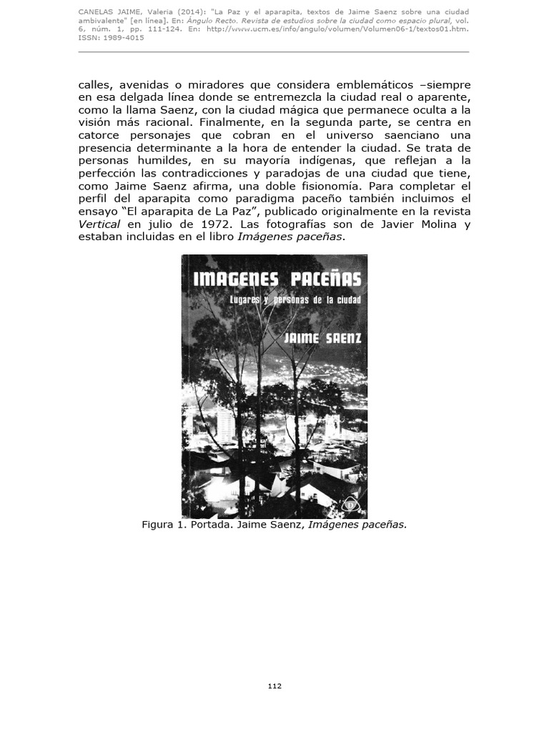 La Paz y el aparapita en Jaime Saenz | PDF | Clásicos