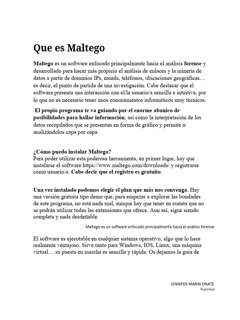 Maltego 1 | PDF | Software | Usuario (informática)