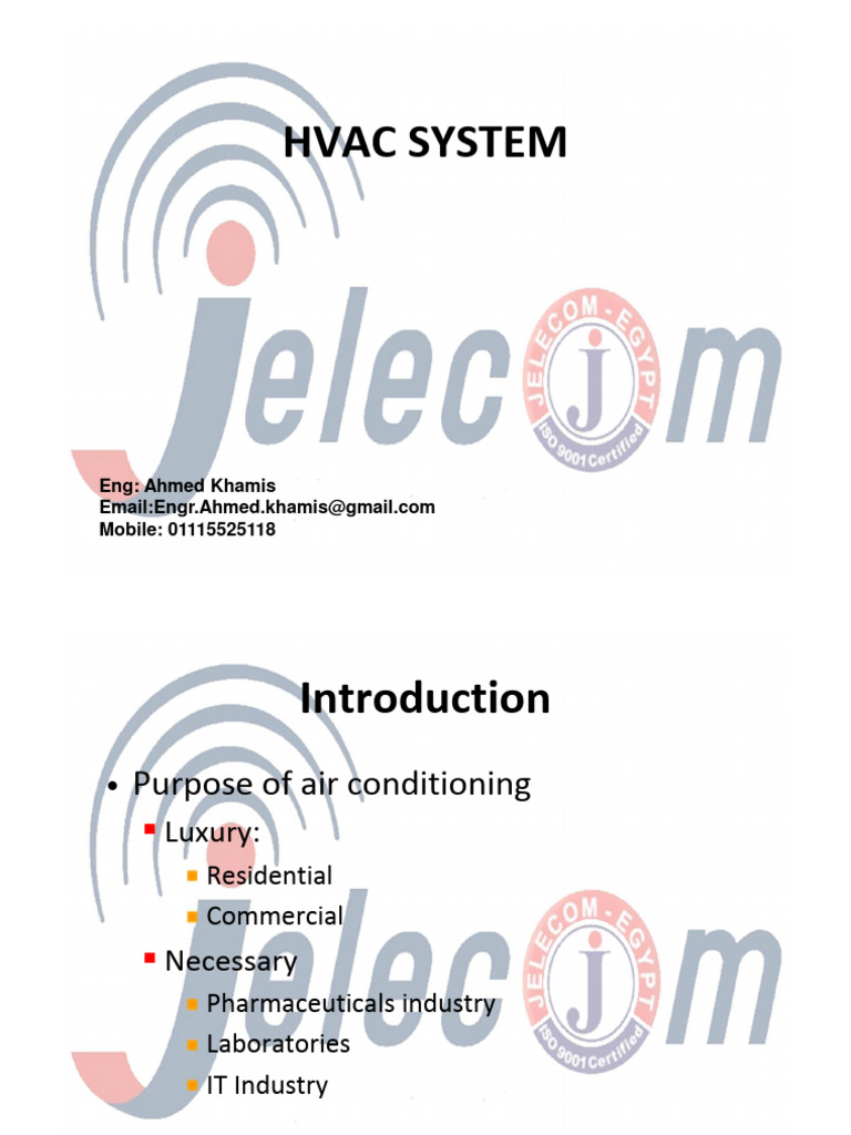 HVAC System Overview & Components | PDF | Duct (Flow) | Air Conditioning