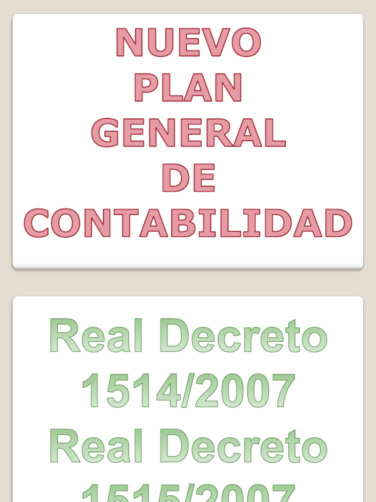 PLAN GENERAL CONTABILIDAD Diapositivas | PDF | Contabilidad | Estado ...