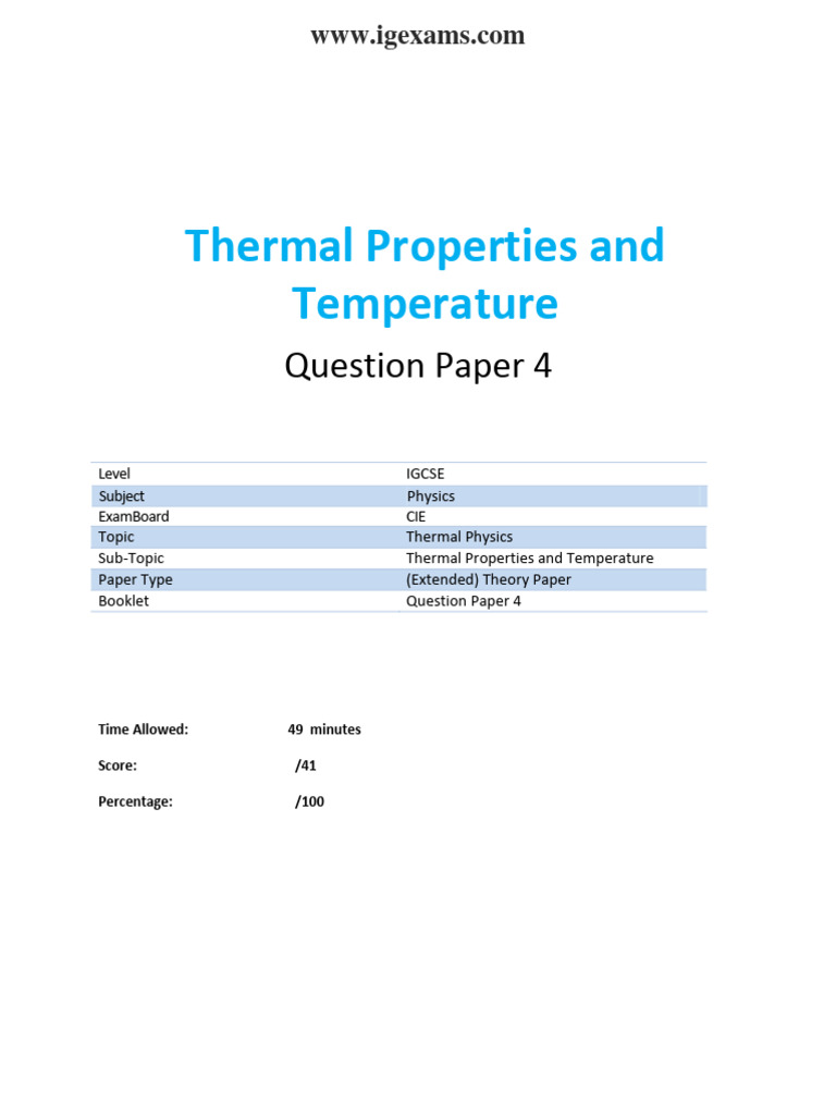 22.4-Thermal Properties and Temperature-Cie Igcse Physics Ext-Theory-Qp ...