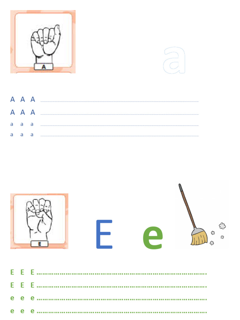 Vocales en Lenguaje de Señas | PDF