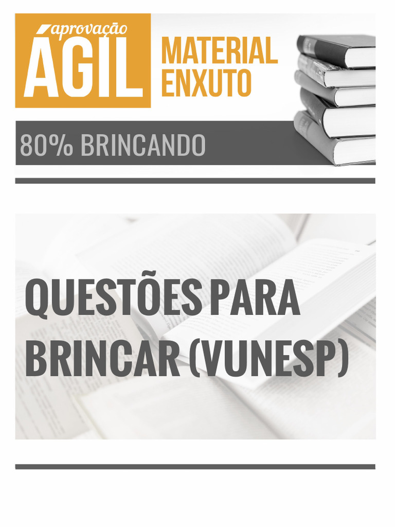 Quest Es para Brincar (Vunesp) | PDF