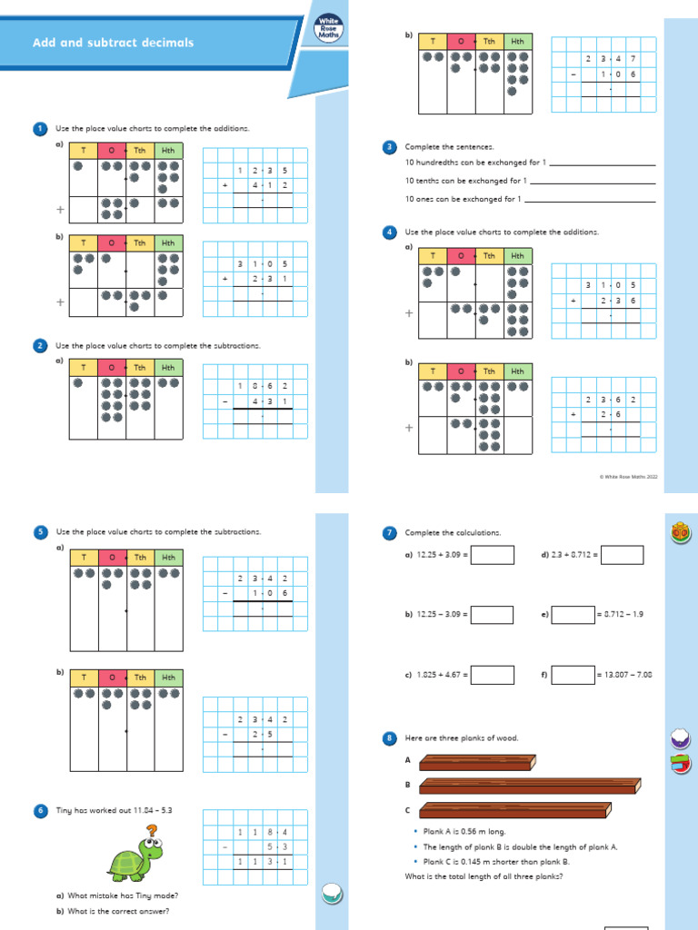 Y6 Spring Block 3 WO4 Add and Subtract Decimals | PDF | Mathematics ...