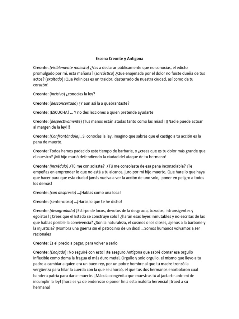 Creonte y Antigona (1) (1) - 1-1 | PDF