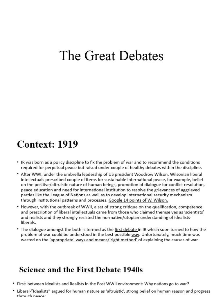 The Great Debates | PDF | Positivism | Science