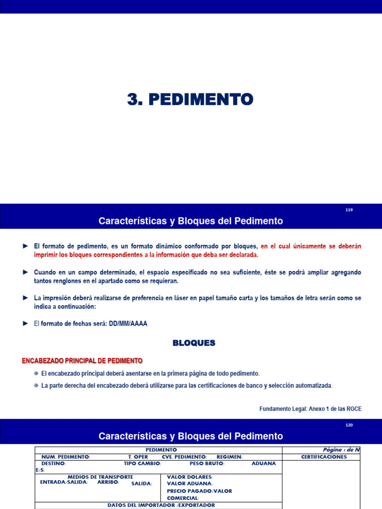 Material Llenado de Pedimento | PDF | aduana | Comercio