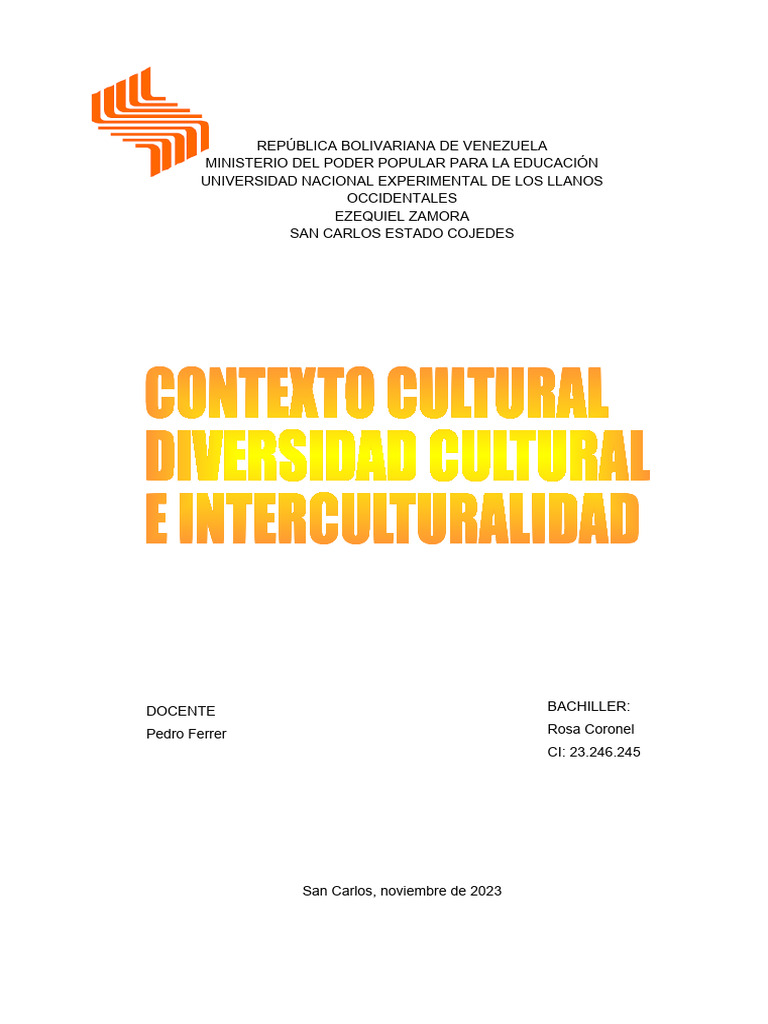 Contexto Cultural | PDF | Sociedad | Interculturalidad