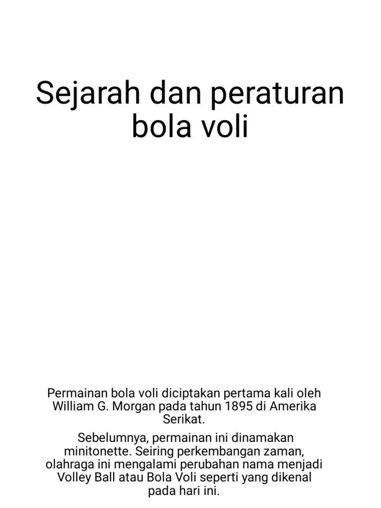 Sejarah Dan Peraturan Voli | PDF