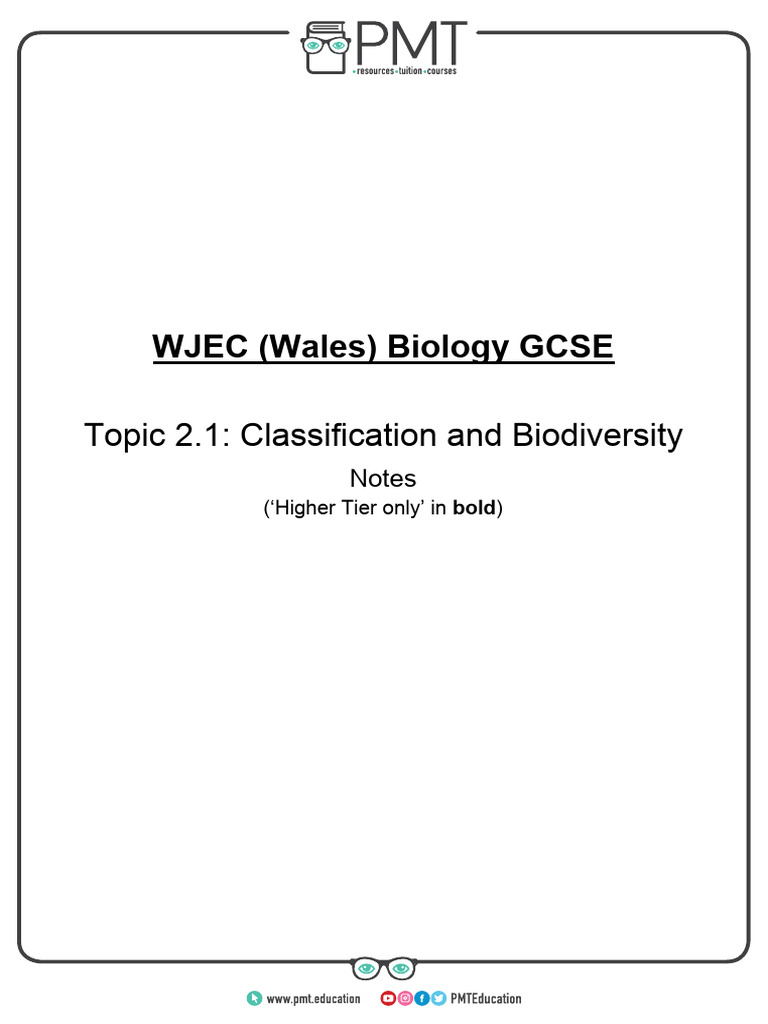 Biodiversity and Classification in GCSE | PDF | Biodiversity | Ecosystem