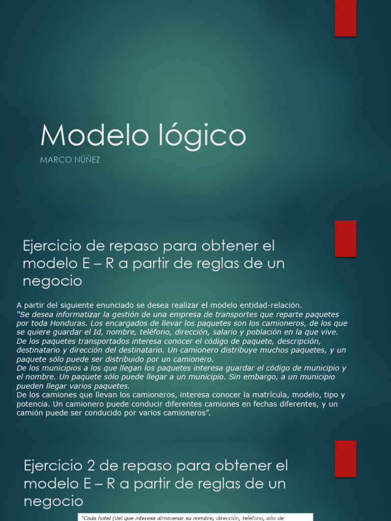 Modelo lógico | PDF | Bases de datos | Informática