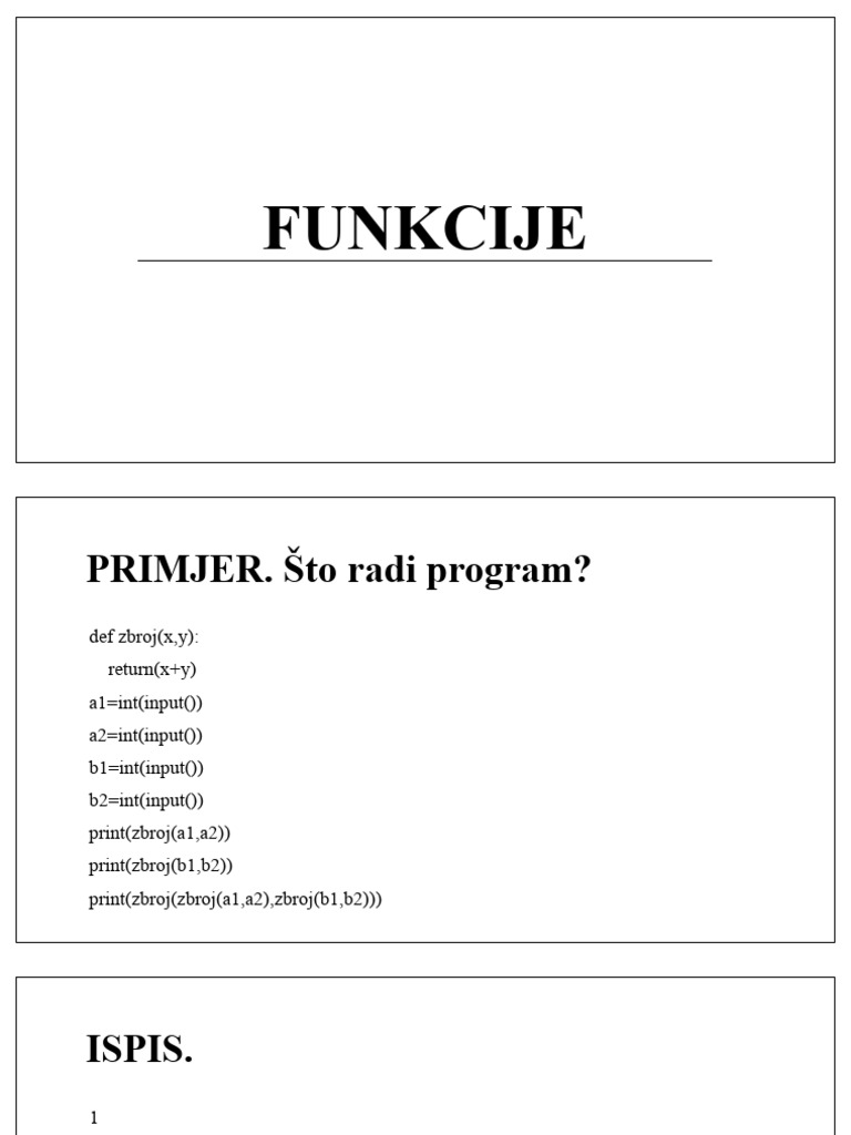 Funkcije | PDF