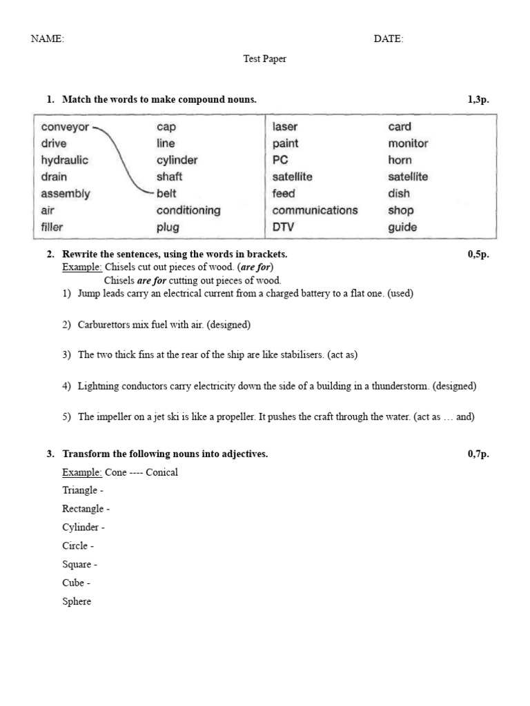 Test Paper | PDF | Forklift | Pipe (Fluid Conveyance) Test Paper | PDF | Forklift | Pipe (Fluid Conveyance)