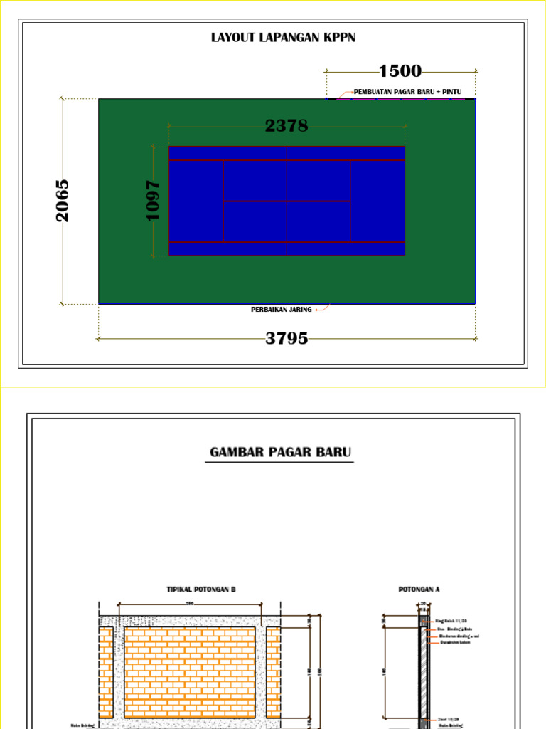 Gambar Layout Lapangan Tenis KPPN | PDF