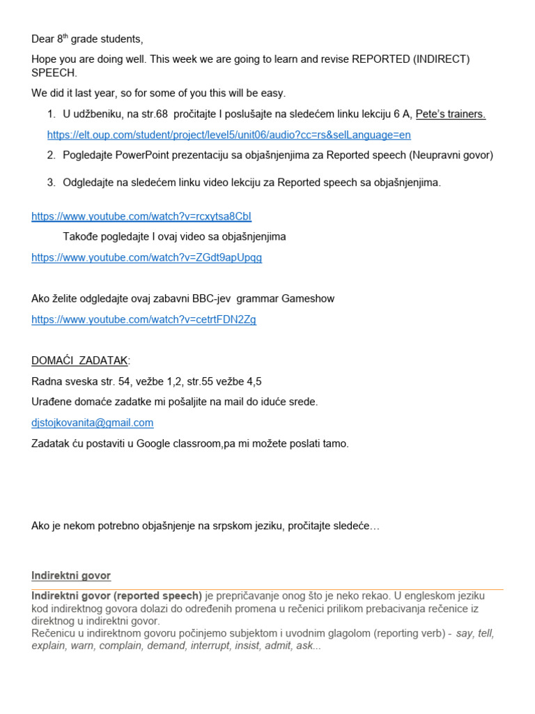 8.razred Lekcija 7 | PDF