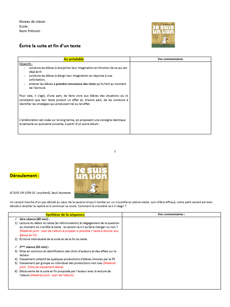 Suite Et Fin D'un Texte Narratif Pour Tester | PDF | Écriture