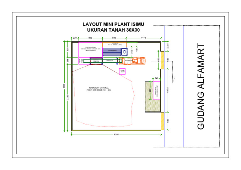 Layout Final Miniplant Isimu (30MX30M) | PDF