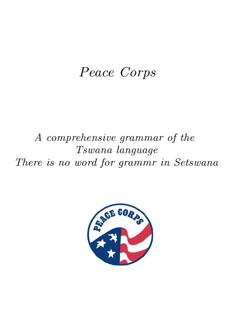 Comprehensive Setswana Grammar Guide | PDF | Noun | Verb