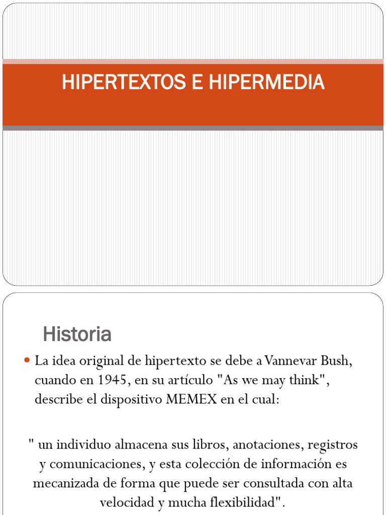 Hipertexto y Hipermedia: Definiciones y Ejemplos | PDF | Hipertexto ...