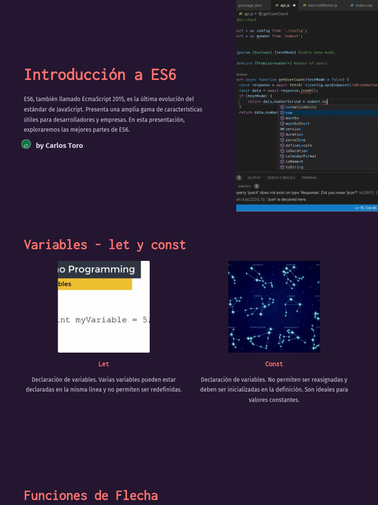 Introduccion A ES6 | PDF | Script Java | Herencia (Programación Orientada a Objetos)