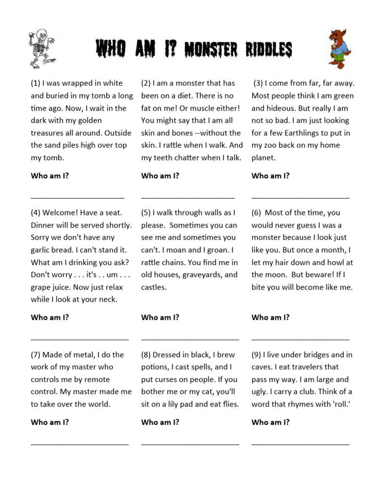 Monster Riddles | PDF