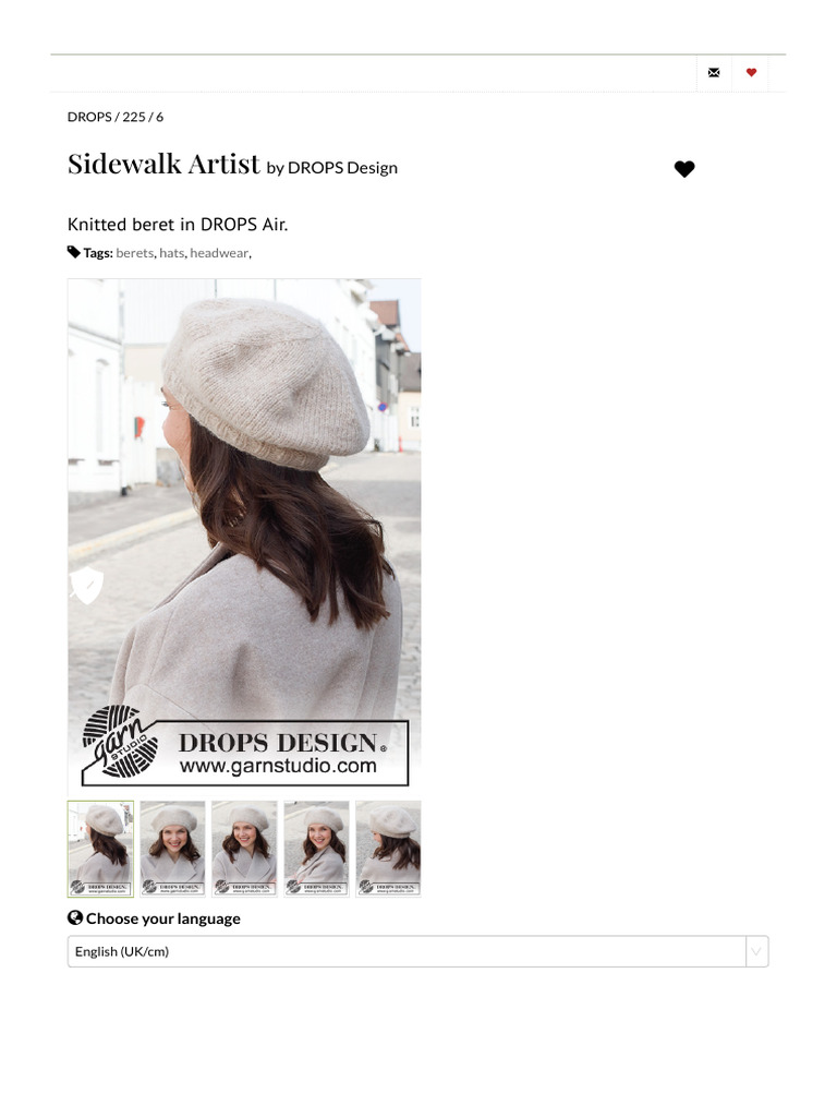 Sidewalk Artist - DROPS 225-6 - Free Knitting Patterns by DROPS Design ...