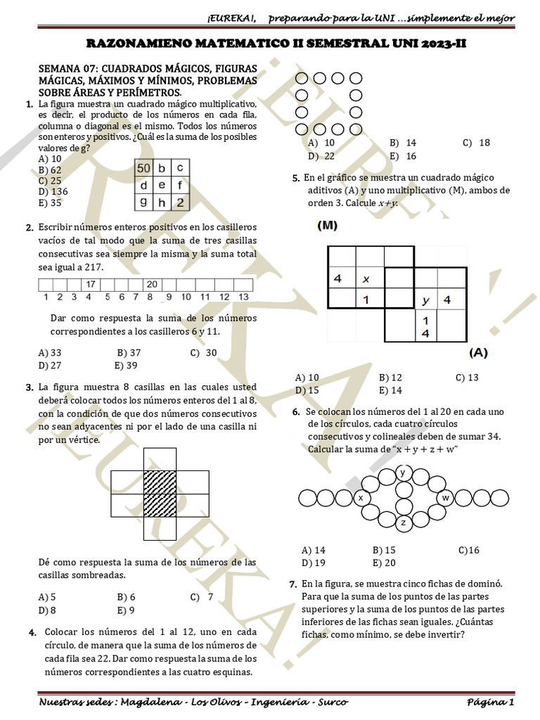 7°dirigida Rm-Ii | PDF | Matemática Elemental | Matemáticas