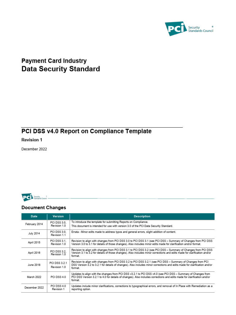 PCI-DSS-v4-0-ROC-Template-r1 | PDF | Payment Card Industry Data Security Standard | Information ...