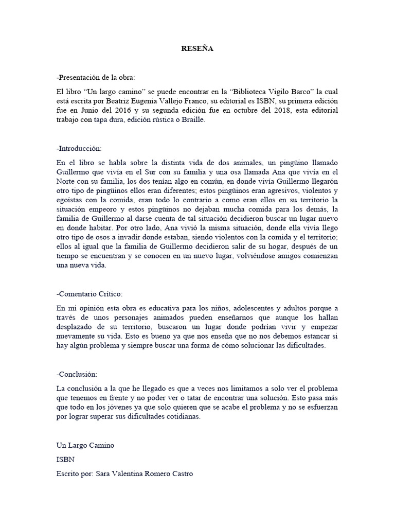 Reseña Español | PDF