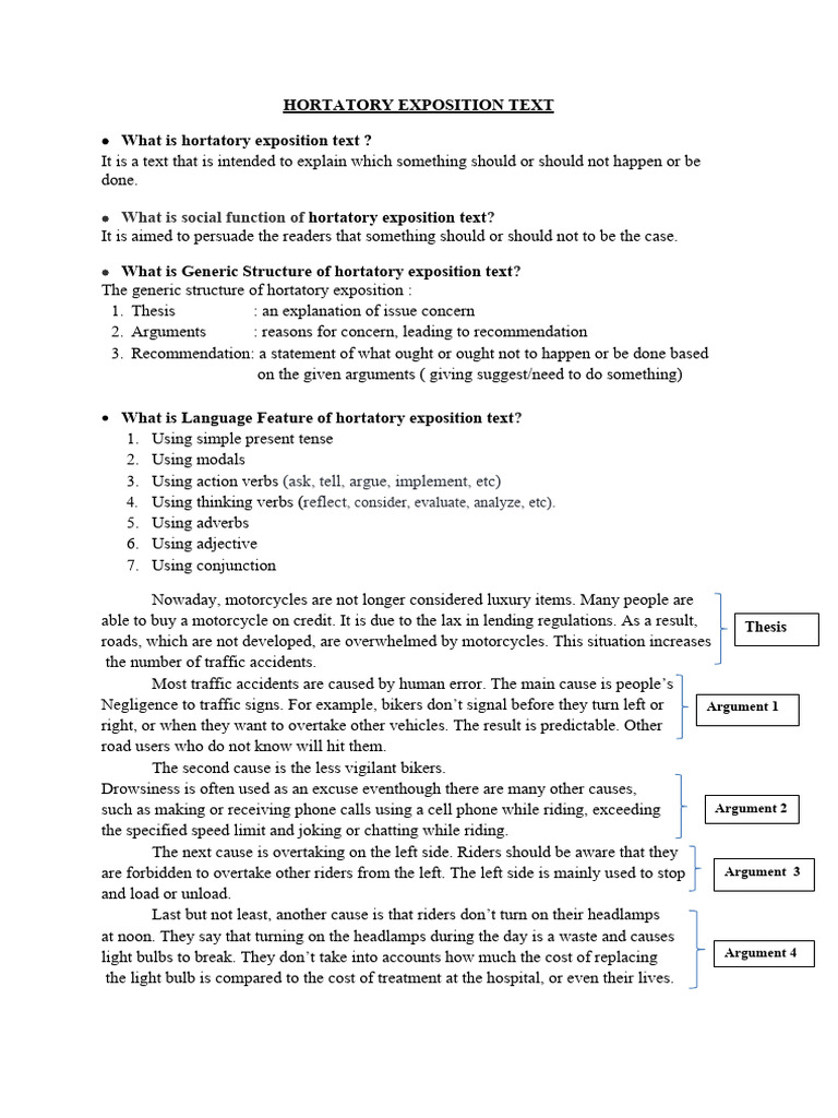 Understanding Hortatory Exposition Text | PDF | Verb | Argument