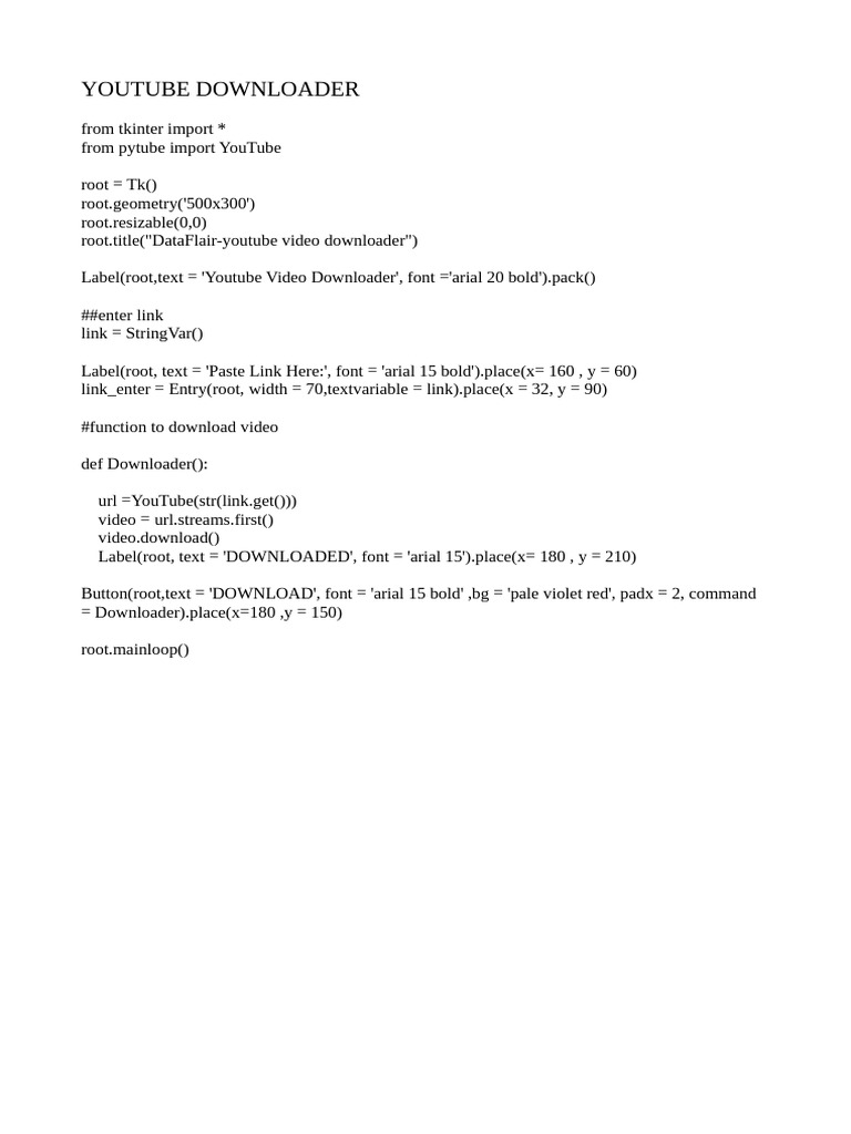 ART Youtube Downloader | Download Free PDF | Arial | Software Development