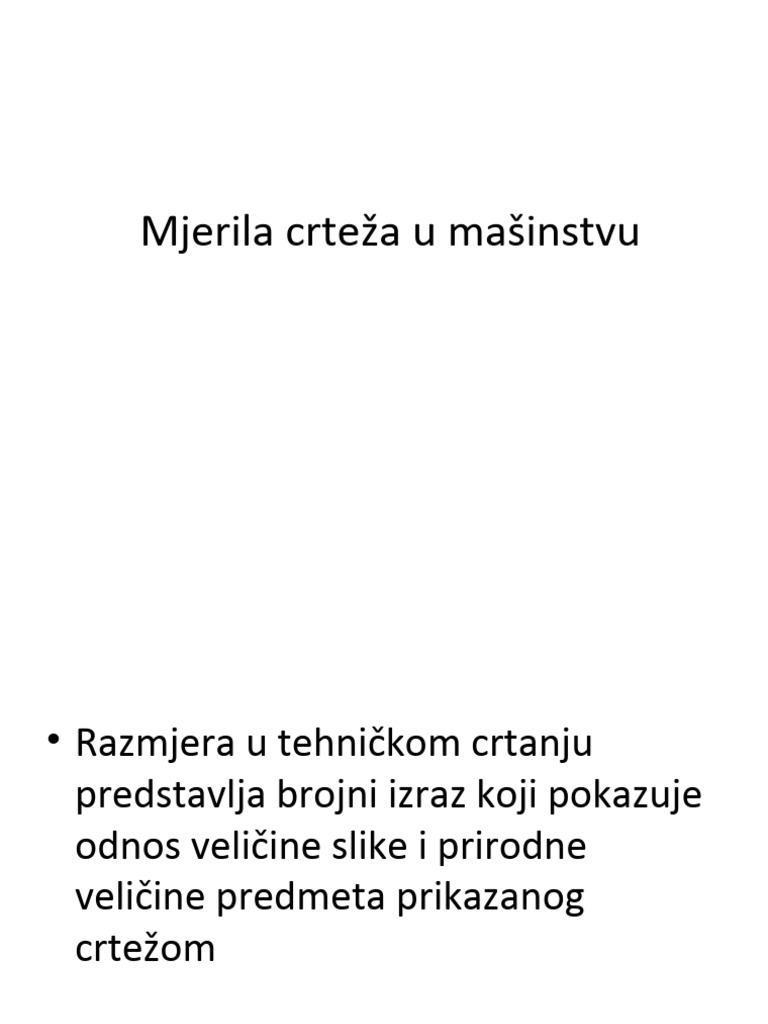 Mjerila Crteža U Mašinstvu | PDF