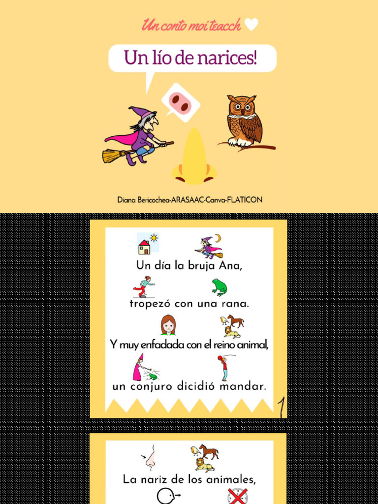 Cuento TEACCH Un Lio de Narices Interactivo | PDF