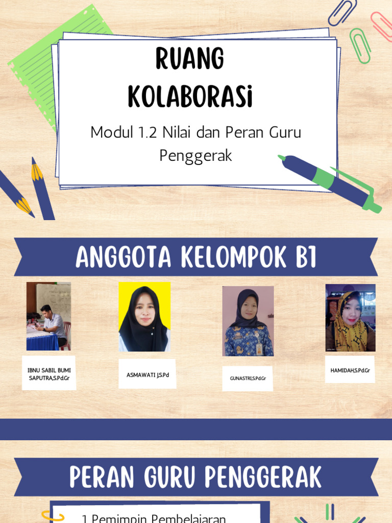 Tugas Ruang Kolaborasi Modul 1.2 Peran dan nilai GP | PDF