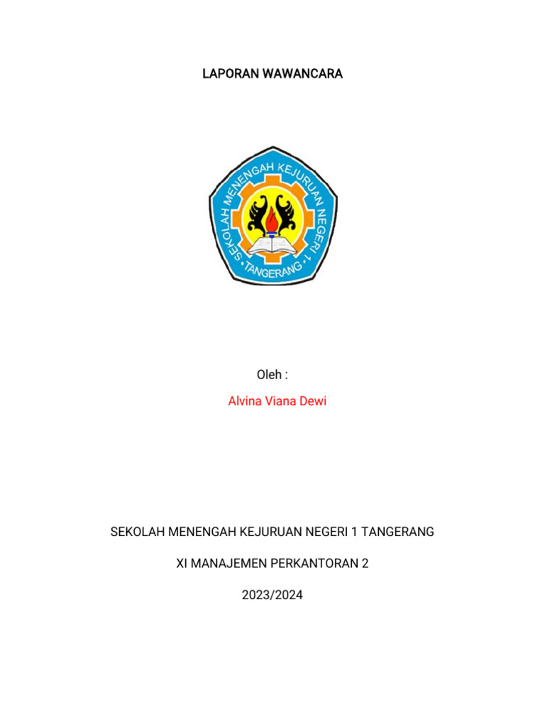 Contoh Laporan Wawancara | PDF