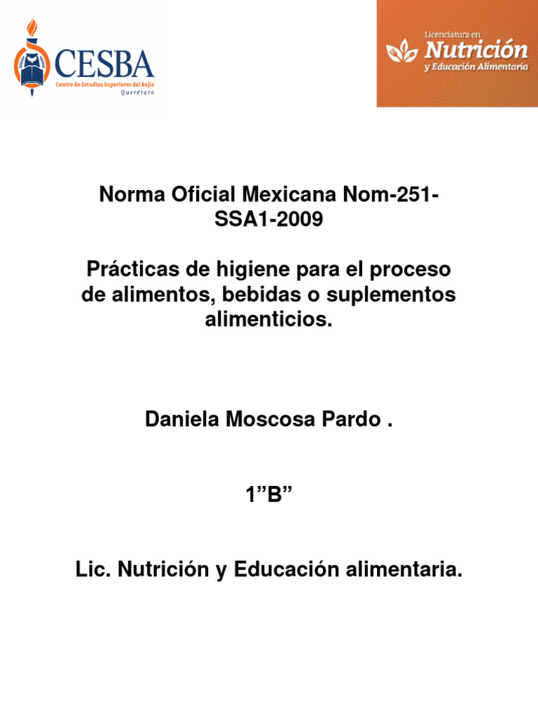 Resumen Norma 251 | PDF | Análisis de Riesgo y Puntos Críticos de Control | Comida y bebida