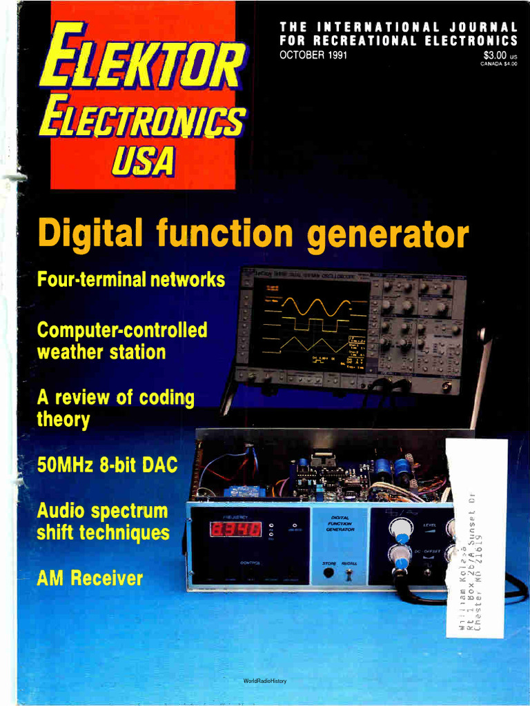Elektor Electronics USA 1991 10 | PDF | Amplifier | Loudspeaker