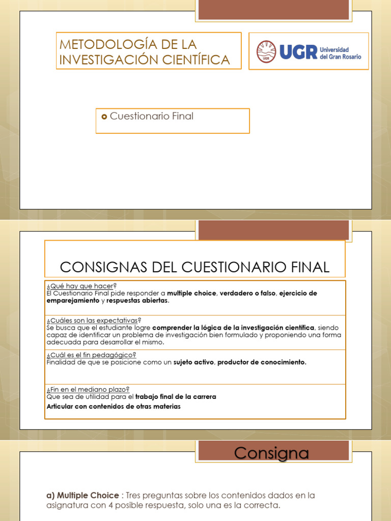 Cuestionario Final (1) | PDF | Cuestionario | Ciencia cognitiva