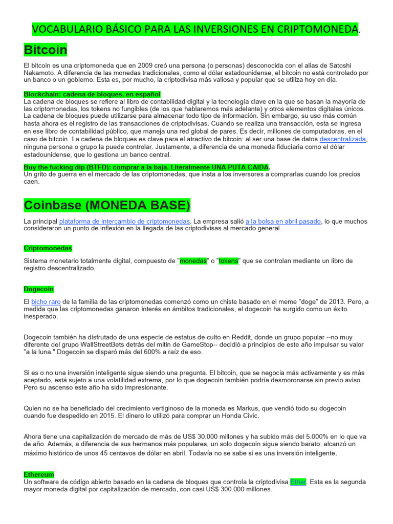Conceptos Basicos de Criptomoneda | PDF | Criptomoneda | Bancos