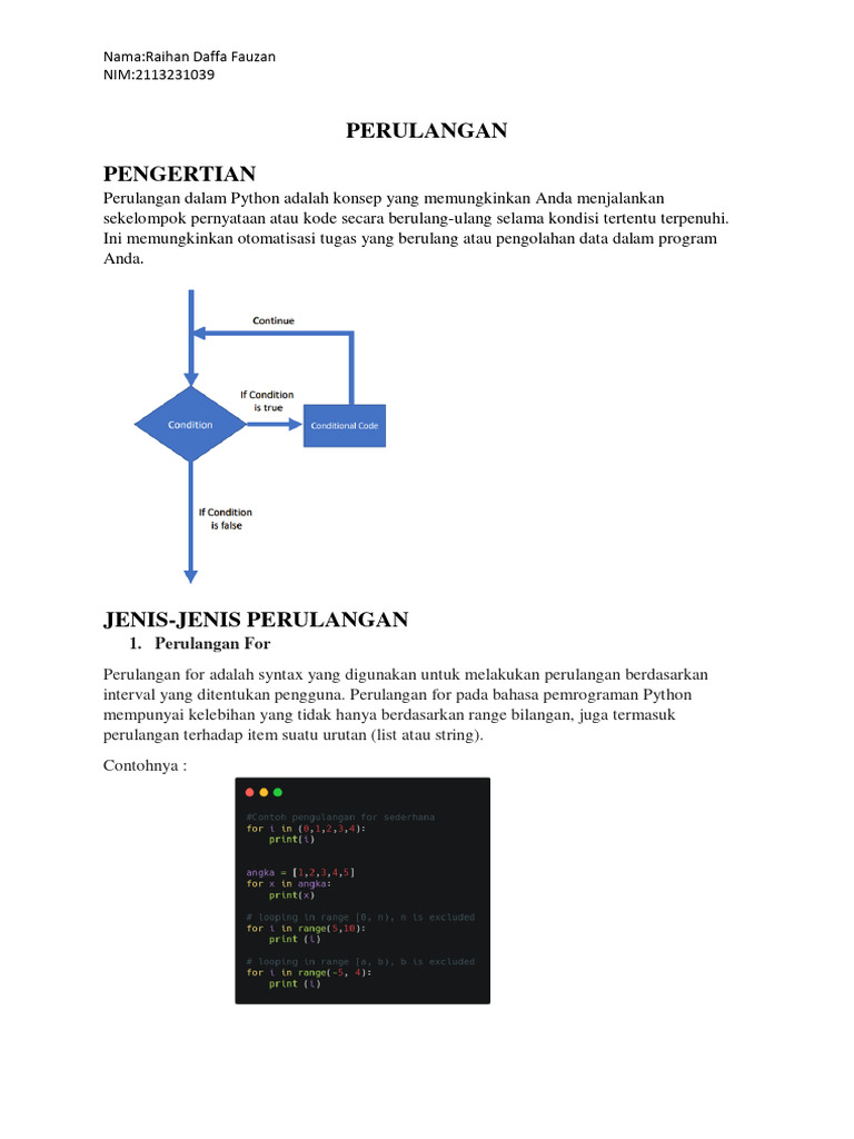 PERULANGAN-Raihan Daffa Fauzan | PDF | Komputer