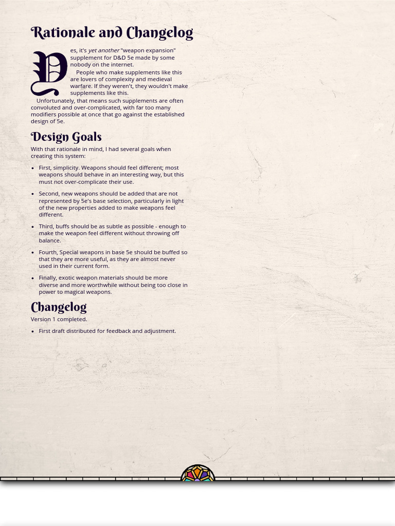 Better Weapons - GM Binder | PDF | Tools | Military Technology