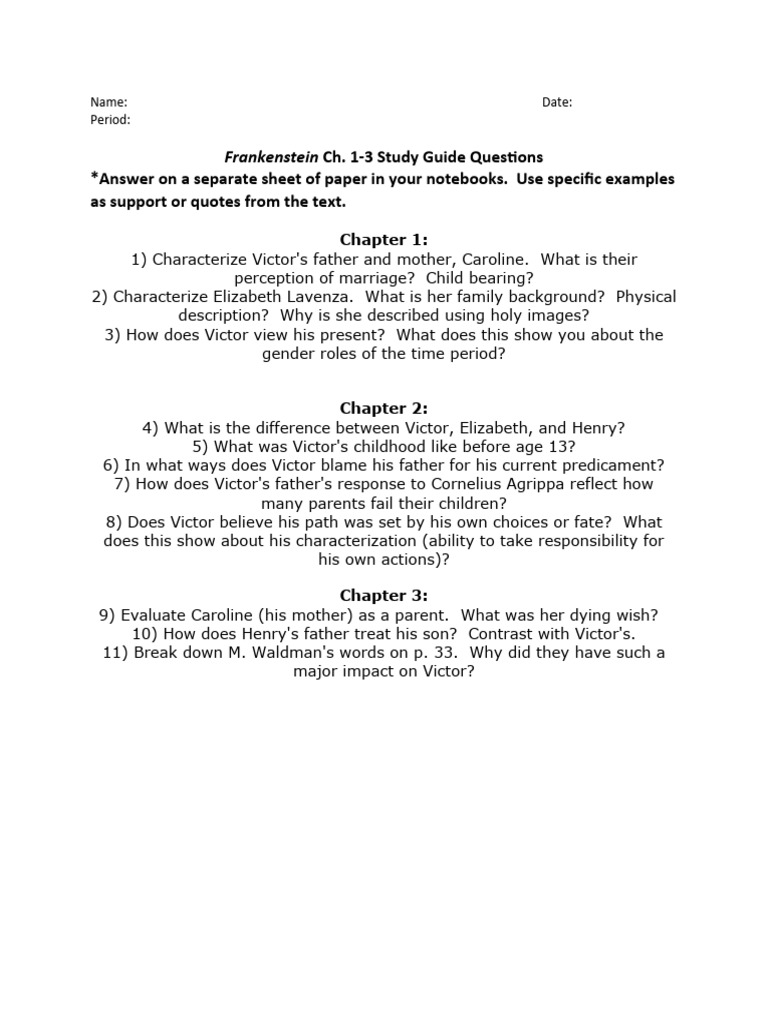 Answer On A Separate Sheet of Paper in Your Notebooks. Use Specific Examples As Support or ...