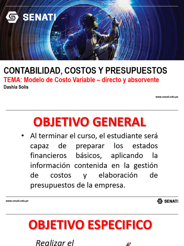 Contabilidad, Costos Y Presupuestos: TEMA: Modelo de Costo Variable - Directo y Absorvente | PDF ...